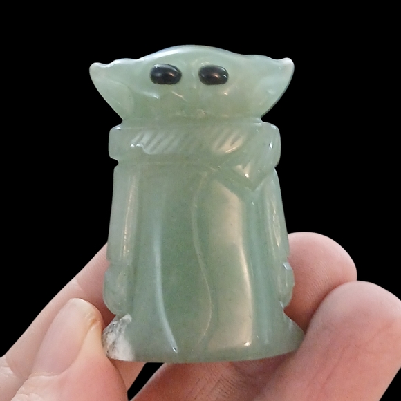 Other | Star Wars Mandalorian Green Carved Marble Rock Grogu Baby Yoda ...